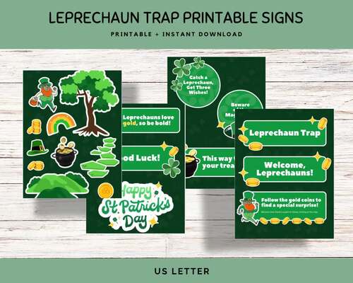 Leprechaun Trap Kit | St. Patrick's Day Activity | Printable Signs ...