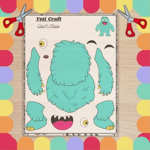 Yeti Craft | Winter Cut & Paste Activity | Fine Motor & Seasonal Art ...