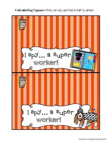 Goodie Bag Topper for Teachers, Staff, or Students (Detective Theme)