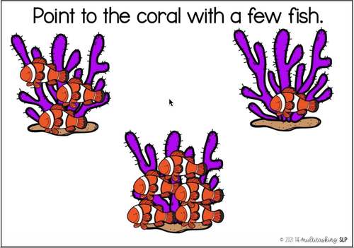 Ocean Basic Concepts | Speech Therapy| Boom Cards™ & Printable | TPT