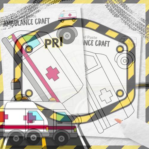 Printable Preschool Ambulance Craft | Instant Download | Ambulance ...