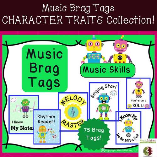 MUSIC SKILLS Brag Tags! Classroom Management Incentives! FUN! | TpT