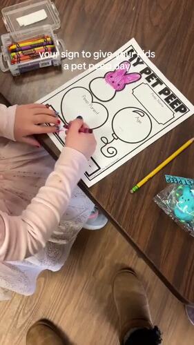 Pet Peep | Adopt A Peep | Peep Activity | Peeps Activities | Fun ...