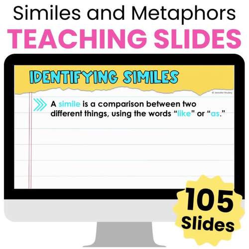 Similes and Metaphors - 5th Grade Grammar Teaching Slides by Jennifer ...