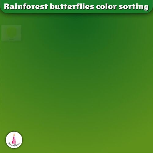 Rainforest Butterflies Color Sorting Montessori Activity | TPT