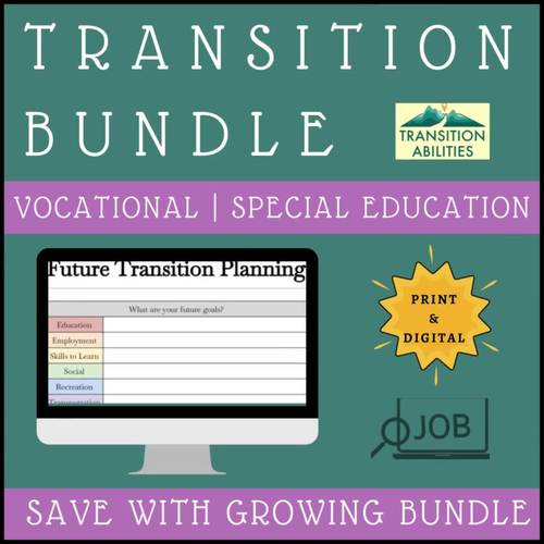 GROWING Bundle | TRANSITION & VOCATIONAL | Job Skills | High School ...