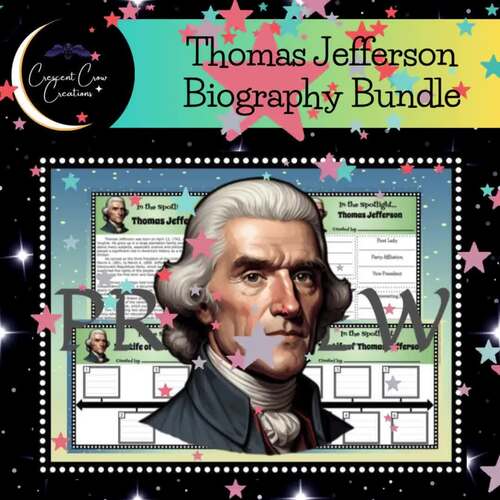 President Thomas Jefferson Biography Bundle Research Project | TPT