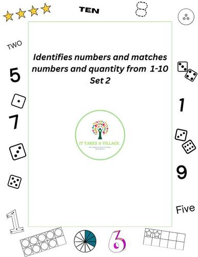 Math skills-Names numbers and match with same amount-set 2 (ABLLS-R ...