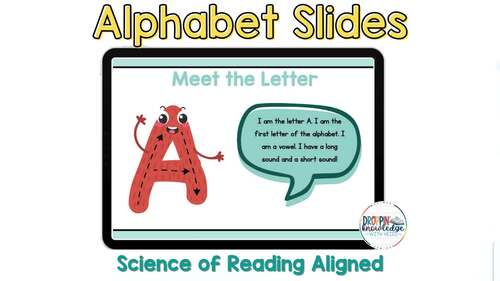 Alphabet Teaching Slides - Includes Embedded Mnemonics - Science of Reading