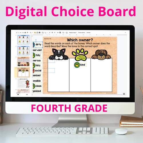 4th Grade Reading Digital Choice Board | Google Slides | TPT