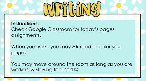 May Flowers Daily Slides for End of Year, Floral Templates | TPT