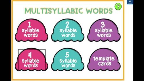 Multisyllabic Words GAME - Build a Cupcake - BOOM Cards Speech Therapy