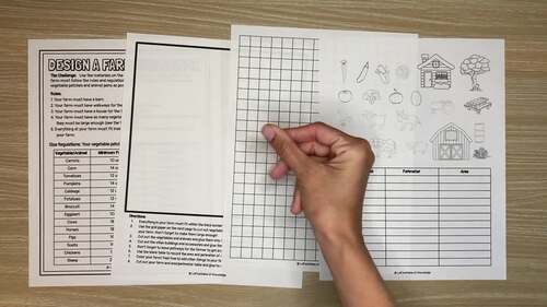Area and Perimeter Design a Farm Challenge Math Activity PRINT and DIGITAL