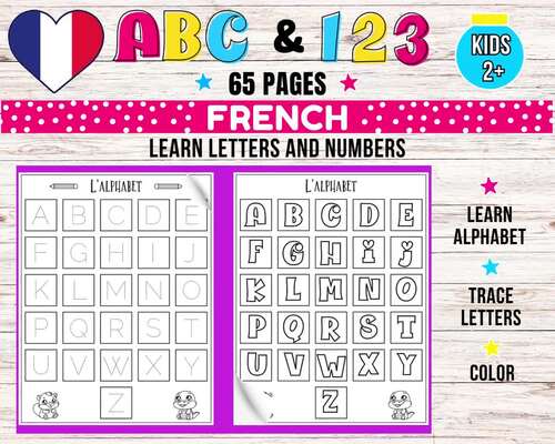 French Alphabet Coloring Worksheets by Power Kids by Marina | TPT