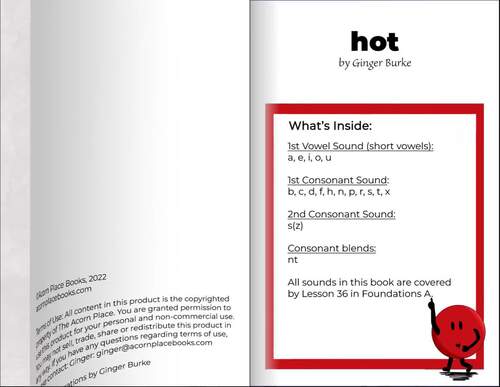 Short Vowel Easy Reader - Printable by Acorn Place Books | TPT