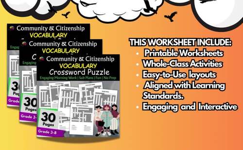 January Community & Citizenship Crossword Activities 3rd,4th,5th,6th ...