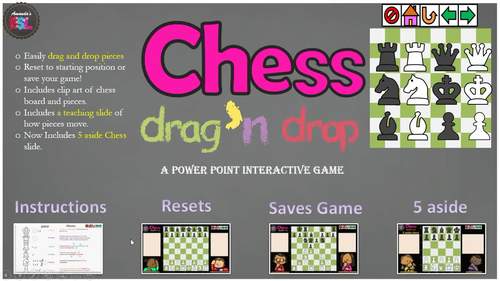 Chess Drag'n Drop - Power Point - Teach your students how to Play Chess