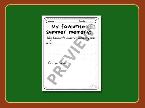 First Day of School Activities | All About Me & My Summer | Back to ...