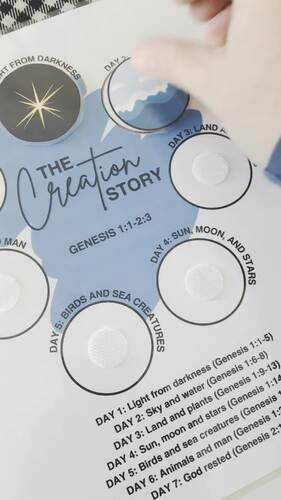 7 Days of Creation Printable Activity | Creation Story Bible Matching ...