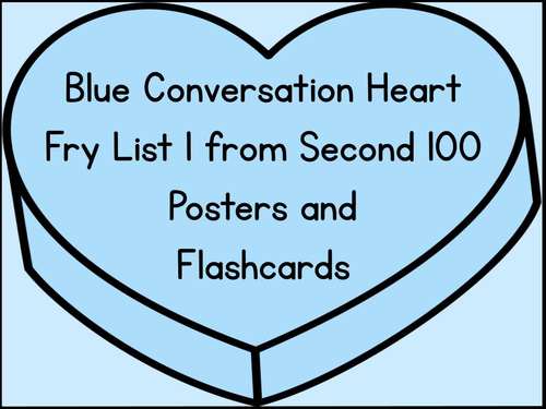 Sight Word Flash Cards & Posters Fry List 1 in 2nd 100 Blue ...