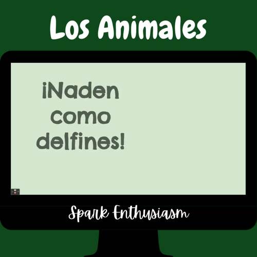 Spanish Formal Commands Animal Game & Review - Los Mandatos - Editable