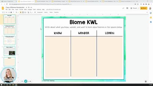 Biomes and Adaptations, Google Classroom by Poet Prints Teaching