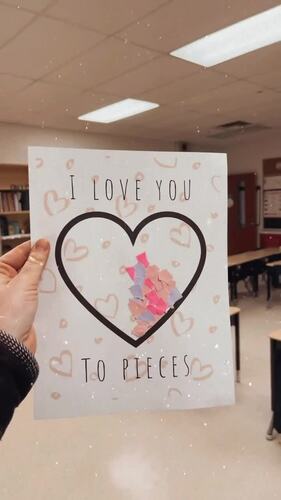 I LOVE YOU to Pieces Craft | Tear Art | Fine Motor | KINDER ...
