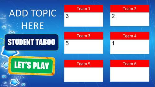 Student Taboo PowerPoint Template-Add Your Own Content by Handy ...