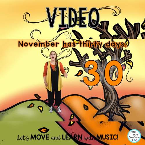 November Song of the Month “November” Poem, Writing, Reading | TPT