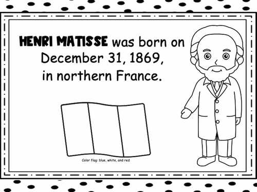 Henri Matisse | Mini Book | Art Masters | TK - 5th | Art History | In ...