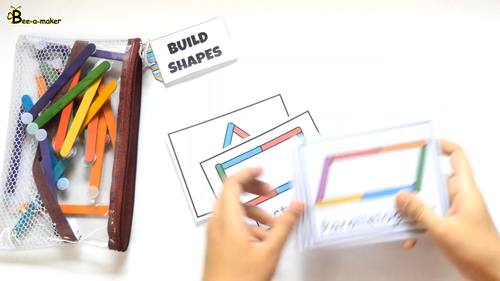 Popsicle stick Flash card bundle(shapes, alphabet, numbers, pattern and ...