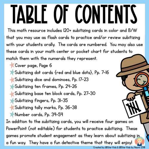 Subitizing | Number Sense Cards and Games on PowerPoint | BUNDLE for K-1