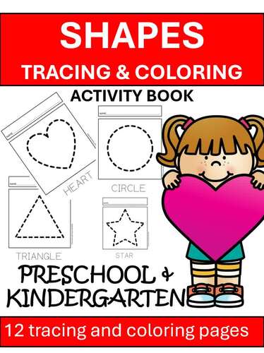 SHAPES TRACING & COLORING ACT. BOOK FOR PRESCHOOL & KINDERGARTEN