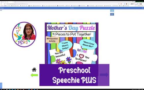 Mother's Day Puzzle BOOM Cards by Preschool Speechie PLUS | TPT