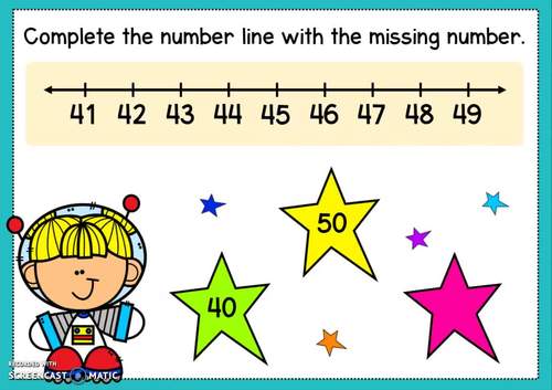 Number Lines up to 100 Boom Cards™ Distance Learning Math by Creating 4 ESL