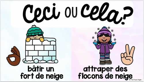 This or That? Ceci ou Cela? | Hiver | French Digital Google Slides