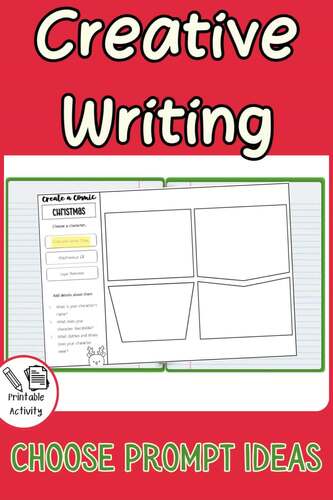 Create a Christmas Comic Finish the Story Writing Prompts for Middle School