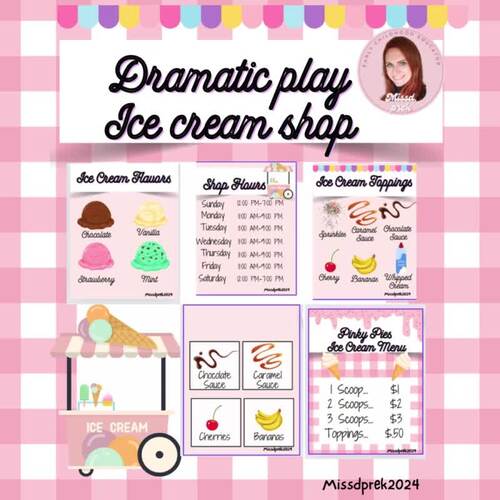 Dramatic Play Ice Cream Shop Part 1 by Missdprek | TPT
