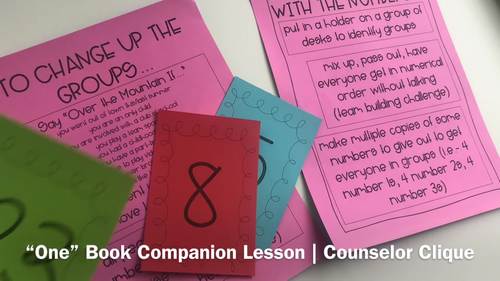 "One" Book Companion Lesson by Counselor Clique | TPT