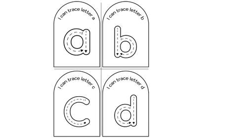 Alphabet Tracing Cards Handwriting Practice Beginning Letter Sound ...