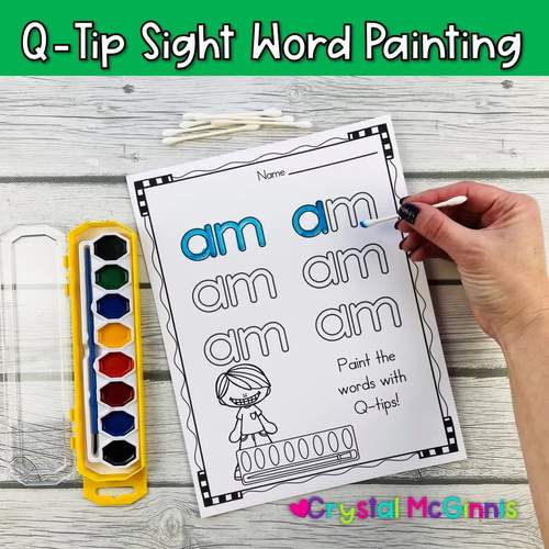 Sight Word Q-Tip Painting Mats | 78 Kindergarten Words | Sight Word ...