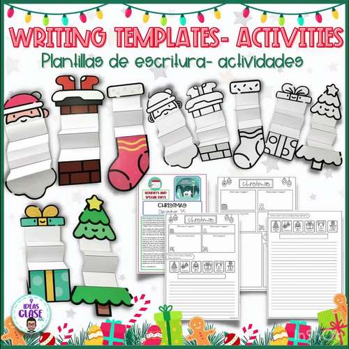 CHRISTMAS BUNDLE- 19 Resources- Activities and decorations- bilingual