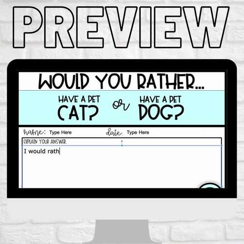 Would You Rather? Digital Slides | Distance Learning | Google Classroom