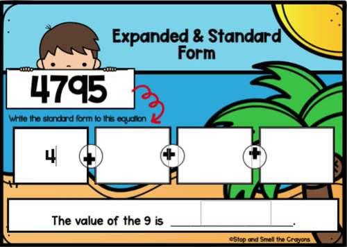 Boom Cards™ | Standard and Expanded Form by Stop and Smell the Crayons
