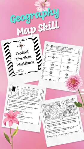 Geography: Map Skill Cardinal Directions Worksheets: by mzat | TPT