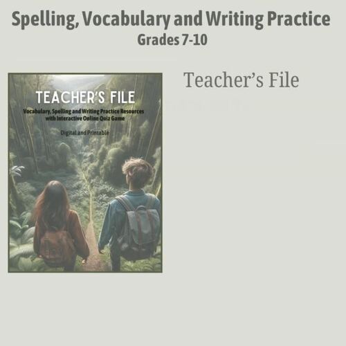 Digital Resource: Vocabulary, Spelling and Writing Practice 7th-10th Grade