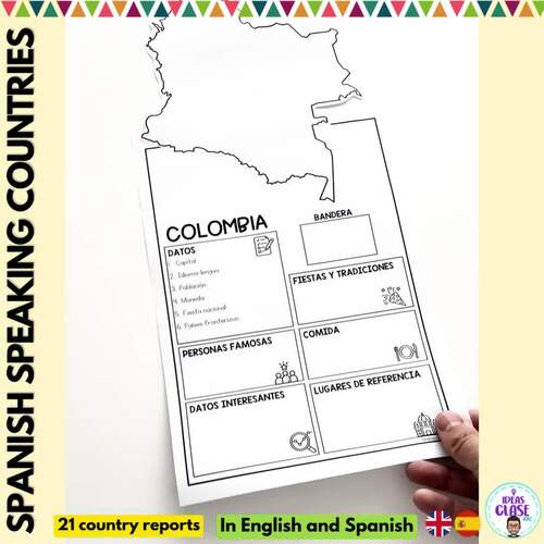 Spanish speaking countries report- Hispanic Heritage Month- English and ...