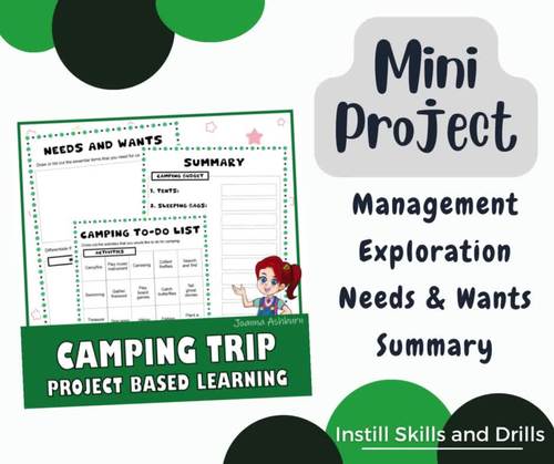 Camping Trip Project Based Learning & Decision Making Activities Math PBL