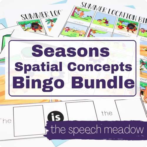 Spatial Concepts Seasons Bingo Bundle by The Speech Meadow SLP Store