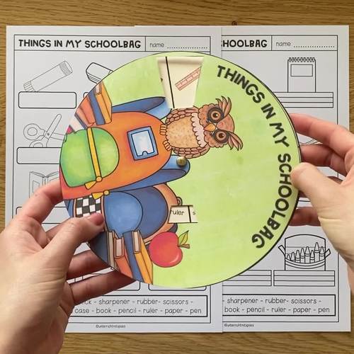 SCHOOL THINGS - Vocabulary Wheel by My Teaching Factory | TPT